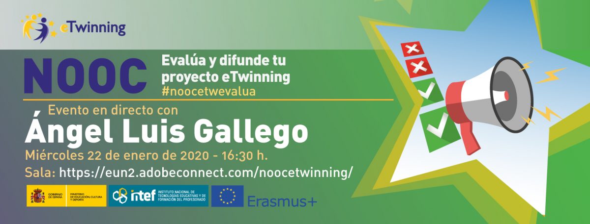 Evento en directo NOOC Evalúa y difunde tu proyecto eTwinning - INTEF