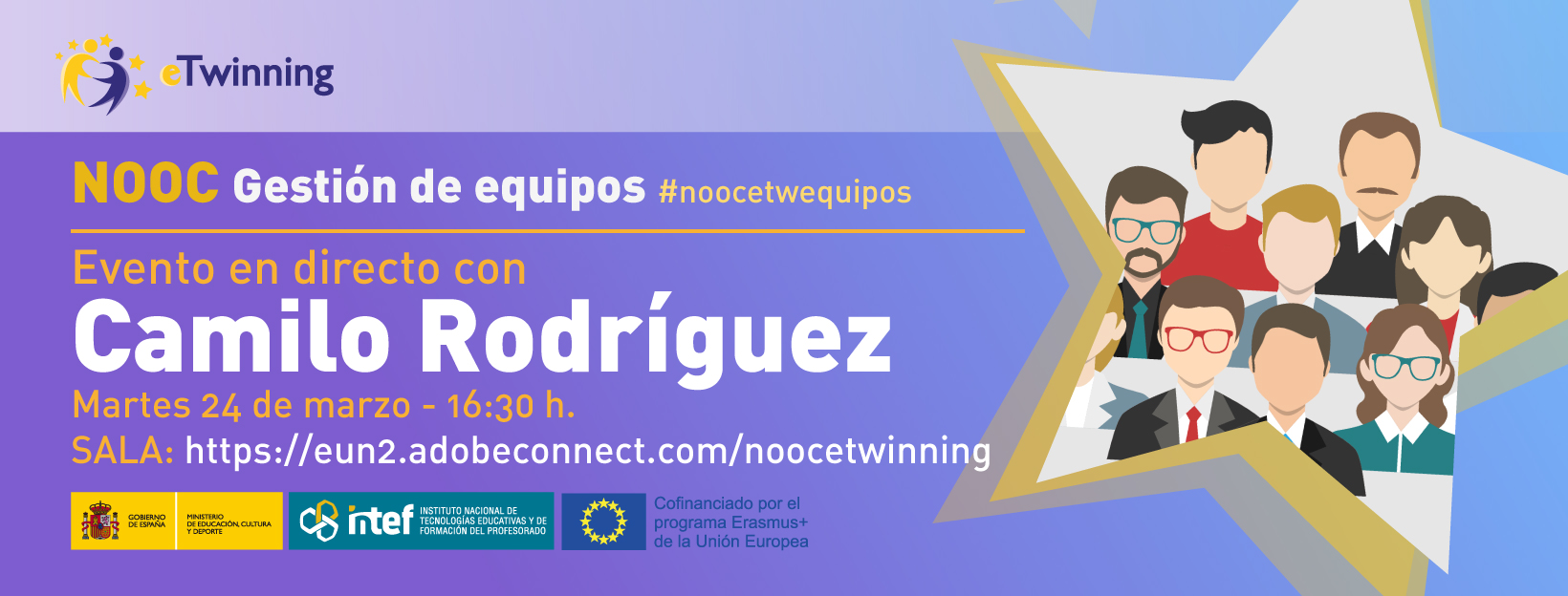 Evento en directo NOOC Gestiona tu equipo en proyectos eTwinning - INTEF