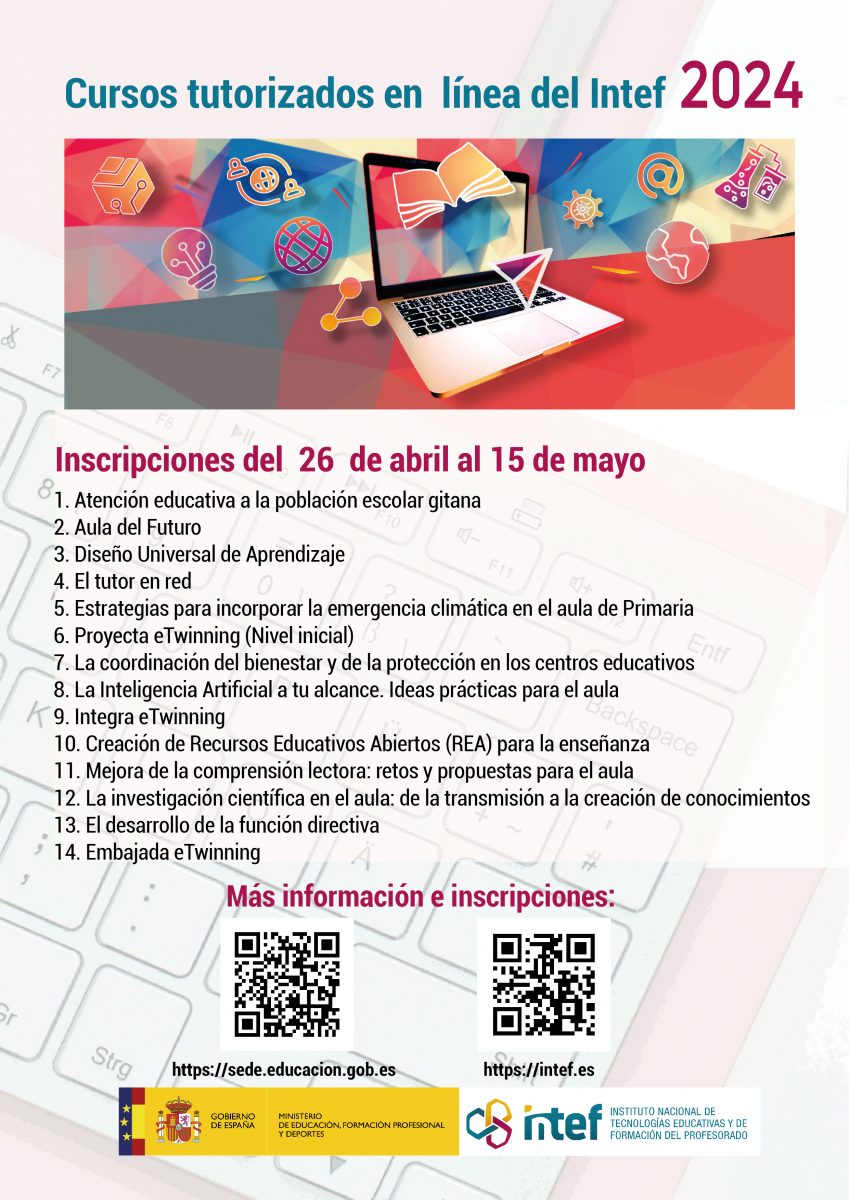 Cursos tutorizados de formación en línea 2024 - INTEF